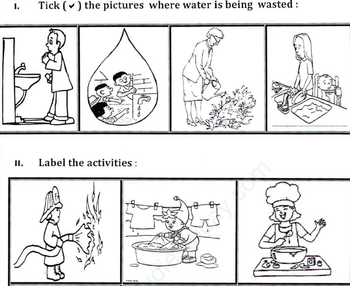 cbse-class-1-evs-water-assignment